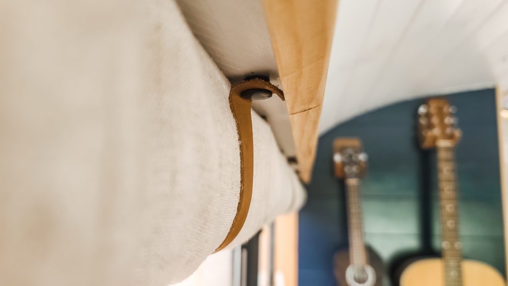 How to make roll-up curtains for a skoolie or RV - Tidy Mo