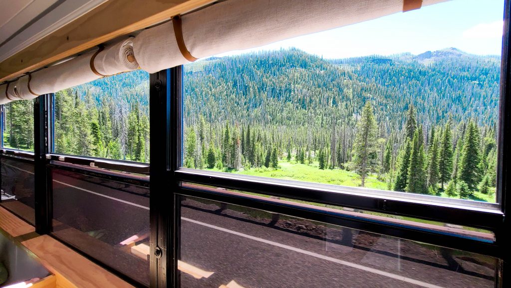 How to make roll-up curtains for a skoolie or RV - Tidy Mo